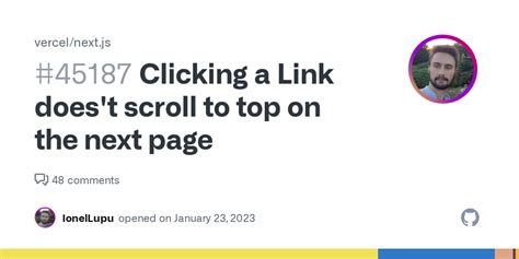 Clicking A Link Does T Scroll To Top On The Next Page Issue 45187