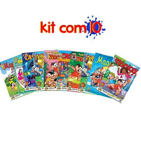 Kit 10 Gibis Turma da Mônica Sem Repetição Shopee Brasil