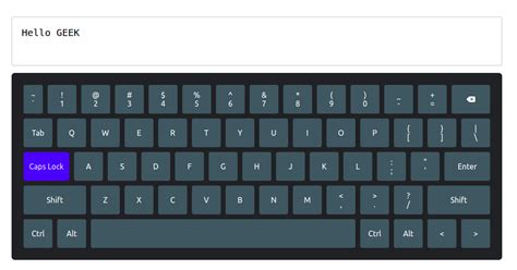 Virtual Keyboard Using React GeeksforGeeks