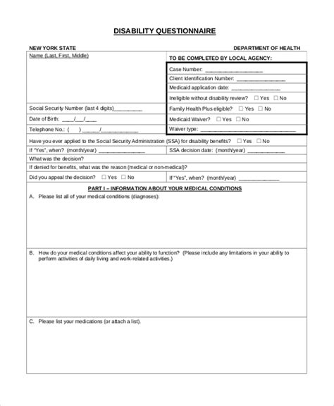 FREE 23 Sample Disability Forms In PDF Word Excel