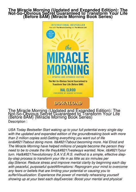 PPT The Miracle Morning Updated And Expanded Edition The NotSoObvious