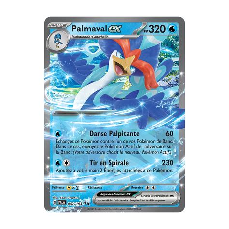 Carte Palmaval Double rare de Pokémon Écarlate et Violet Évolutions à