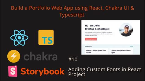 React Adding Custom Font In React Project Chakra UI Portfolio