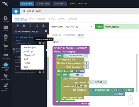 how to use coderunner cloud code utility backendless