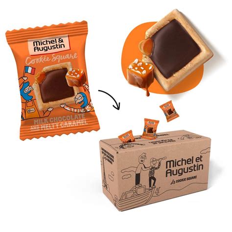 Michel Et Augustin Gourmet Chocolate Mini Cookie Squares Milk