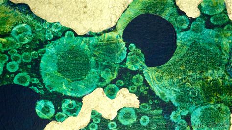 Green Gold Abstracts Crafty Rat