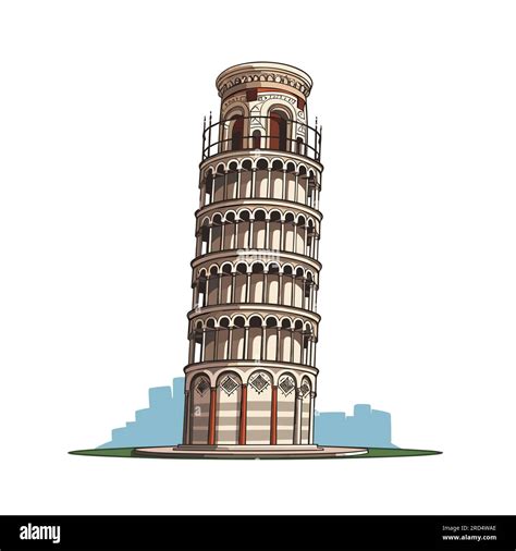Leaning Tower Of Pisa Leaning Tower Of Pisa Hand Drawn Comic