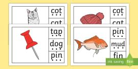 Cvc Words Read And Reveal Cards A English Resource Twinkl