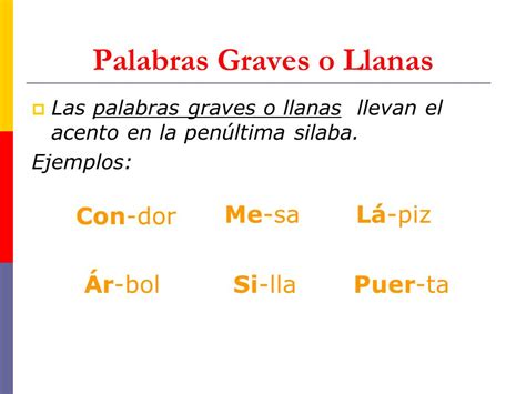 Ejemplos De Palabras Graves Cursos Online Web