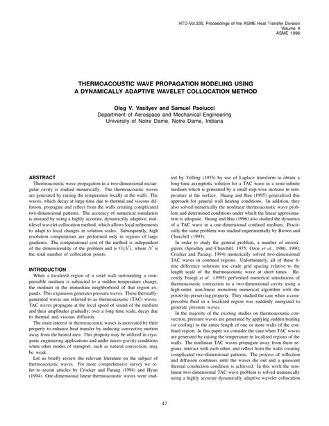 pdf thermoacoustic wave propagation modeling using a dynamically adaptive wavelet collocation