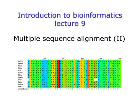 PPT Introduction To Bioinformatics Lecture 9 PowerPoint Presentation