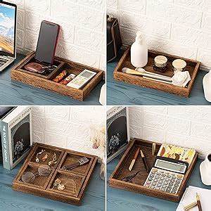 Amazon Yangbaga Rustic Wooden Serving Trays With Handle Set Of
