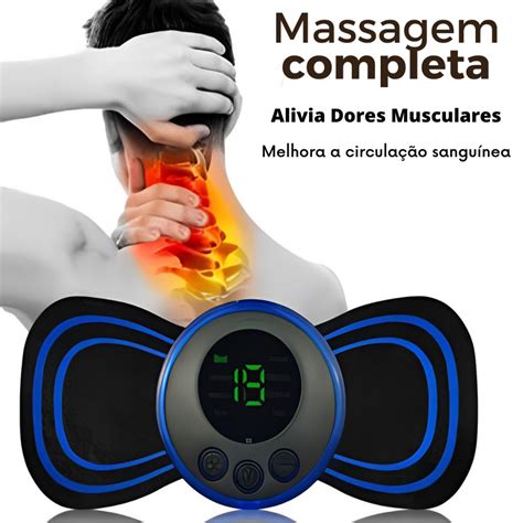 Kit 2 Peças Mini Massageador Cervical Elétrico Portátil Alivia Dores