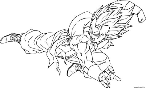 Coloriage Dragon Ball Z Gogeta JeColorie