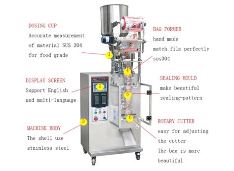 Vertical Form Fill Seal Machine Granule Packaging Mingke