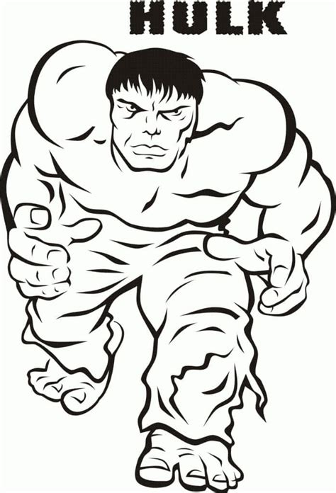 Fise de Colorat cu Desen Normal Hulk Descărcați imprimați sau