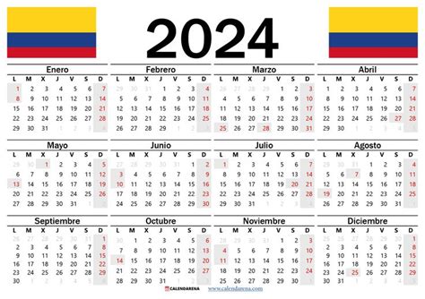 Calendario 2024 Con Festivos Colombia Festivos En Colombia