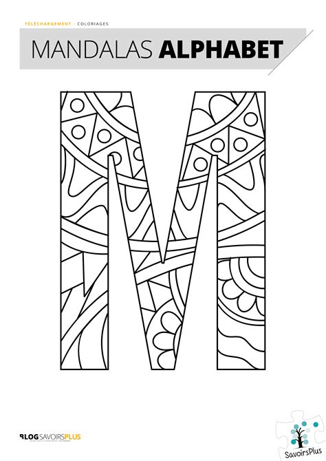Alphabets Alphabet Colorier Mandala Lettre Dessin De Mode The Best