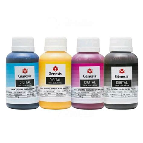 Kit 4 cores tinta sublimática gênesis 4x 100ml Shopee Brasil