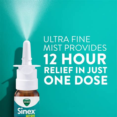 Vicks Sinex Severe Nasal Spray Original Ultra Fine Mist Decongestant