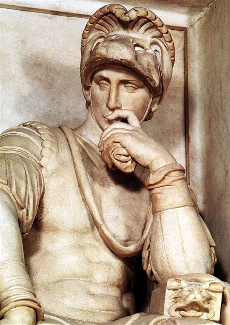 Michelangelo Statua Di Lorenzo De Medici Duca Di Urbino Dettaglio