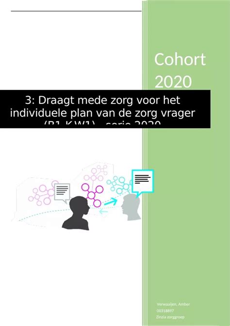 Examen Draagt Mede Zorg Voor Het Individuele Plan Van De Zorgvrager