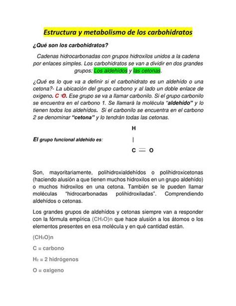 Carbohidratos Bioquímica Ivana Gonzalez uDocz