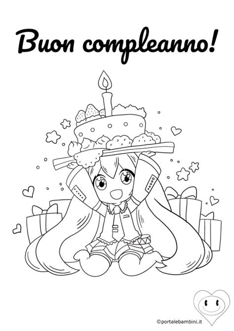 Disegni Di Compleanno Da Colorare Stampa Gratis Portalebambini It