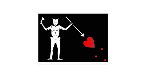 Blackbeards Flag Edward Teach Postcard Zazzle