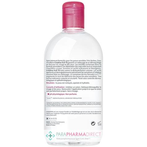 Bioderma Créaline H2O TS Eau Micellaire Démaquillante 500 ml