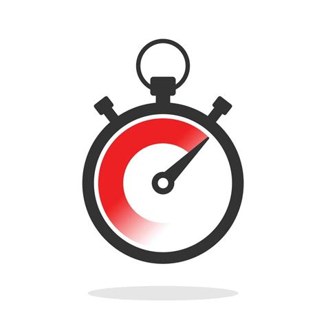 Stopwatch Icon Illustration In Flat Style Timer Vector Illustration On