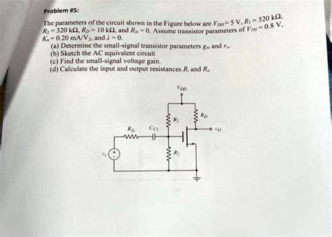 SOLVED Problem 5 K 0 20 MA V And 0 A Determine The Small