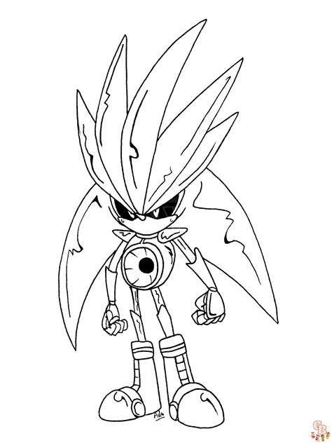 Dibujos Para Colorear De Metal Sonic Para Imprimir Para Fans