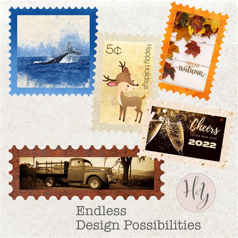 Canva Template Postage Stamps Hither And Yon Studio
