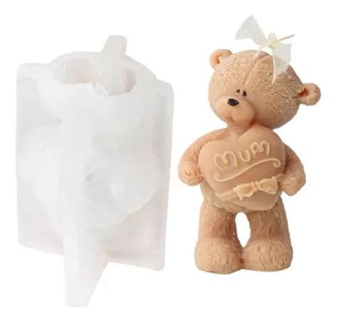 Molde Silicon Oso Osito Corazon Mama Vela Jabon Chocolate Mercadolibre