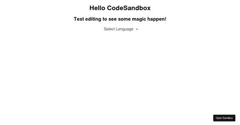 React Languages Select Examples Codesandbox