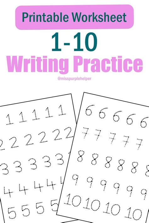 Printable Number Practice Sheets Prntbl Concejomunicipaldechinu Gov Co
