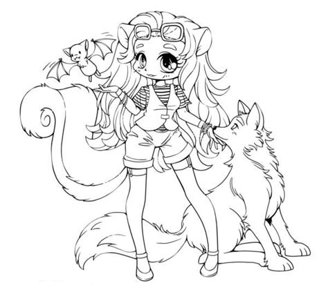 Menina Lobo Floco De Neve Para Colorir Imprimir E Desenhar