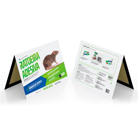 Ratoeira Adesiva Pega Mata Rato Atóxico Kit 50 Unidades Control Up