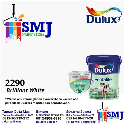 Jual CAT TEMBOK INTERIOR DULUX PENTALITE COLOUR OF THE YEAR BRIGHT