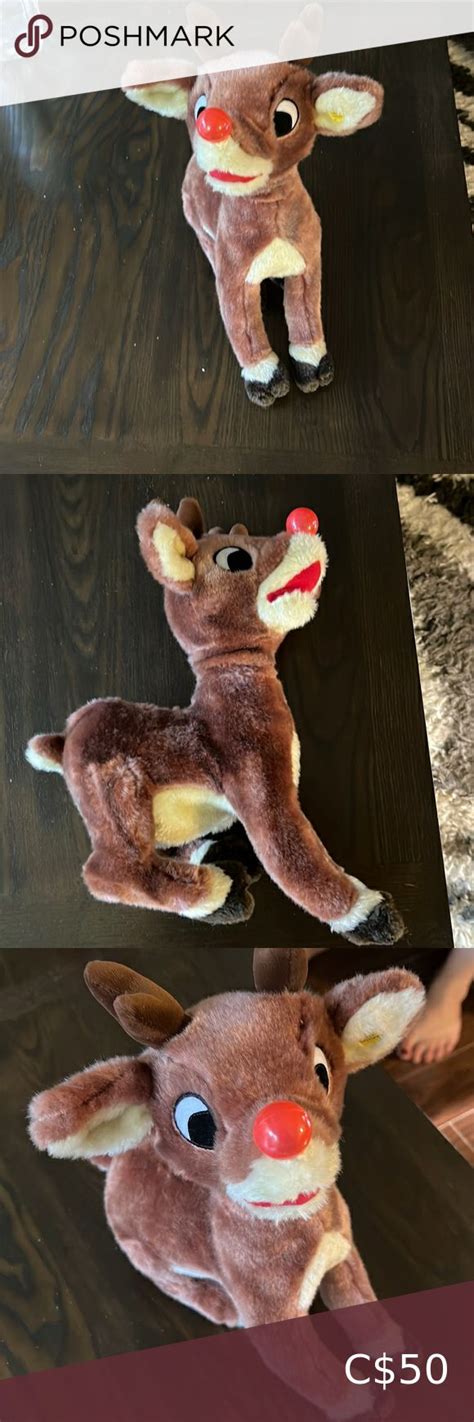 Vintage Gemmy Rudolph The Red Nosed Reindeer Talking Singing Animated