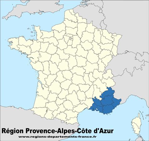 Région Provence Aples Côte d Azur localisation carte et départements