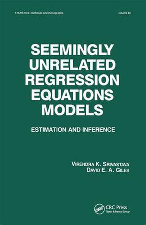 seemingly unrelated regression equations models 9780367451486 virendra k