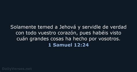 1 Samuel 12 24 Versículo de la Biblia RVR95 DailyVerses net