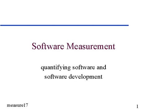 software measurement quantifying software and software development measure