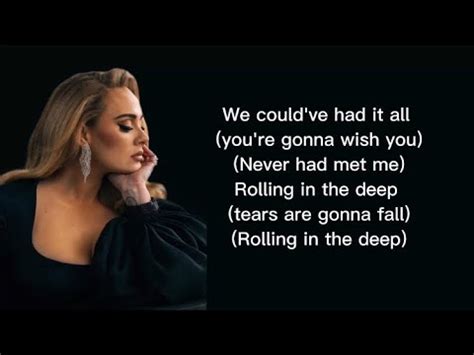 Adele Rolling In The Deep Lyrics Youtube