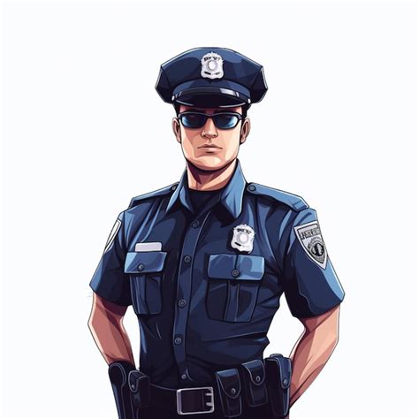 Premium Vector Police Officer Cartoon Vector
