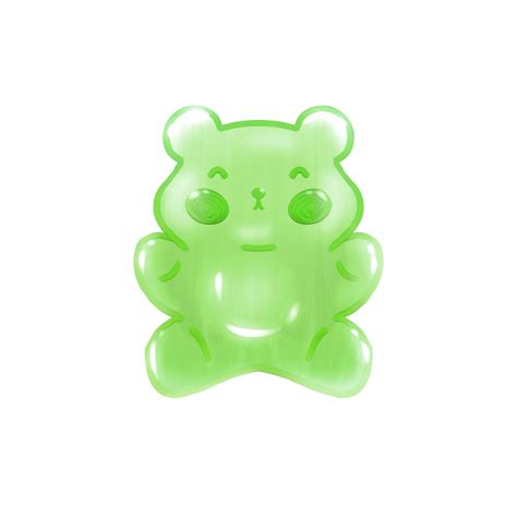 Cute Gummy Bear Sweet Stationary Sticker Oil Painting 22597547 PNG
