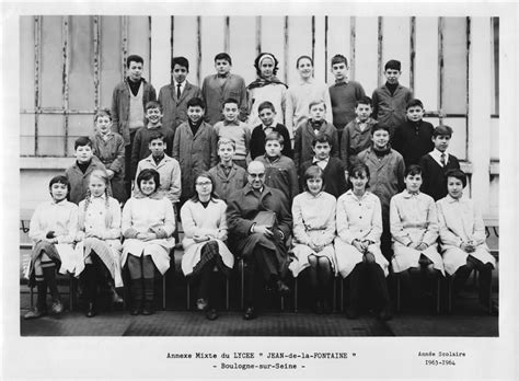 Photo de classe Année scolaire 63 64 de 1963 ANNEXE LYCEE LA FONTAINE