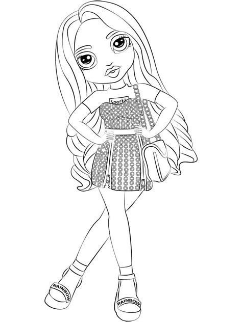 Coloriage Les Poupées Rainbow High télécharger et imprimer gratuit